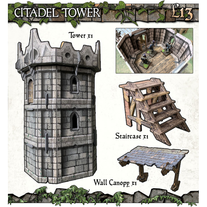 Fantasy Wargames Terrain by Battle Systems - Citadel Tower - Gamefound