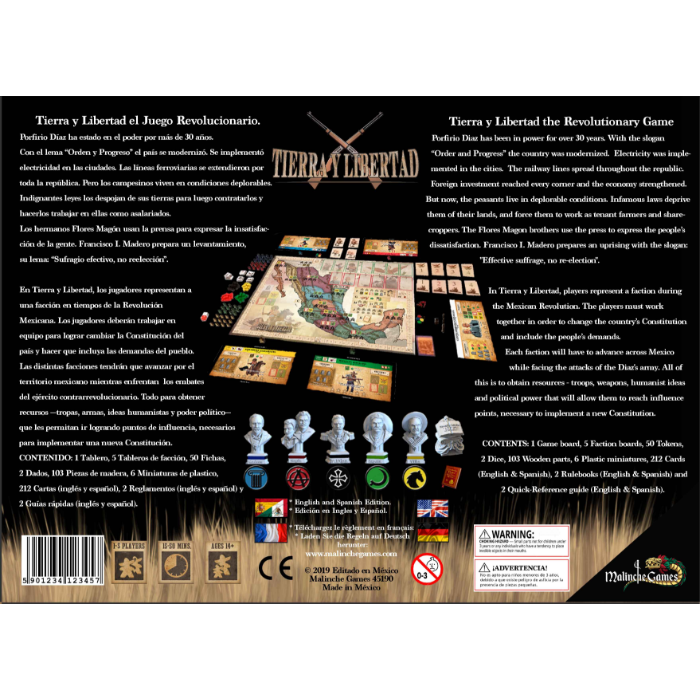 Tierra y Libertad the Revolution Game. Second Edition by Malinche Games ...