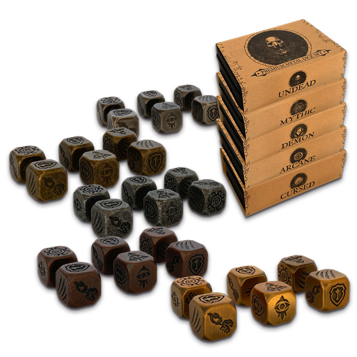 Village Attacks: Grim Dynasty by Grimlord Games - Metal Dice Bundle ...