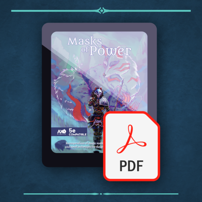 Masks of Power for 5e by Axo Stories - Masks of Power Digital copy ...