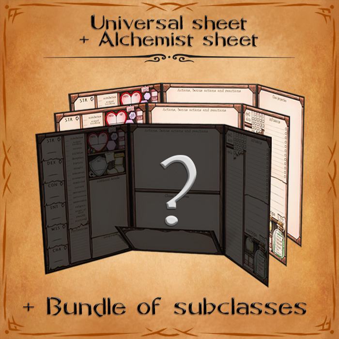 Class specific foldable character sheet for Dnd 5e by TornioDuva - The ...