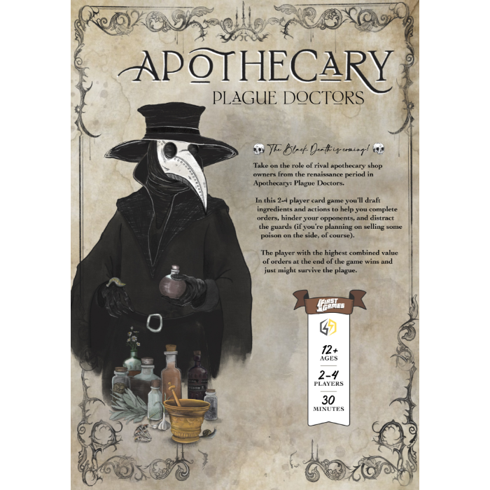 Apothecary: Plague Doctors by 1FirstGames - Gamefound