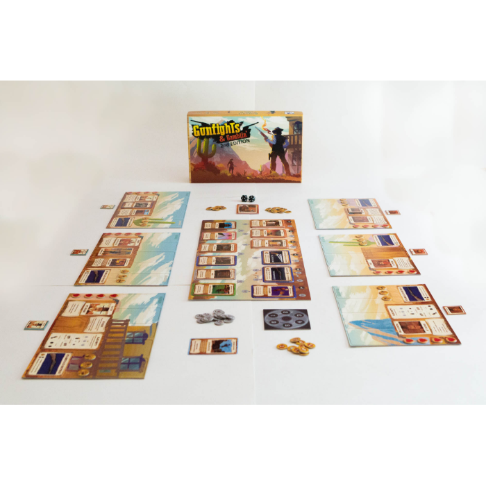 Gunfights & Gamblin' Second Edition by Mid Level Meeple - Gamefound