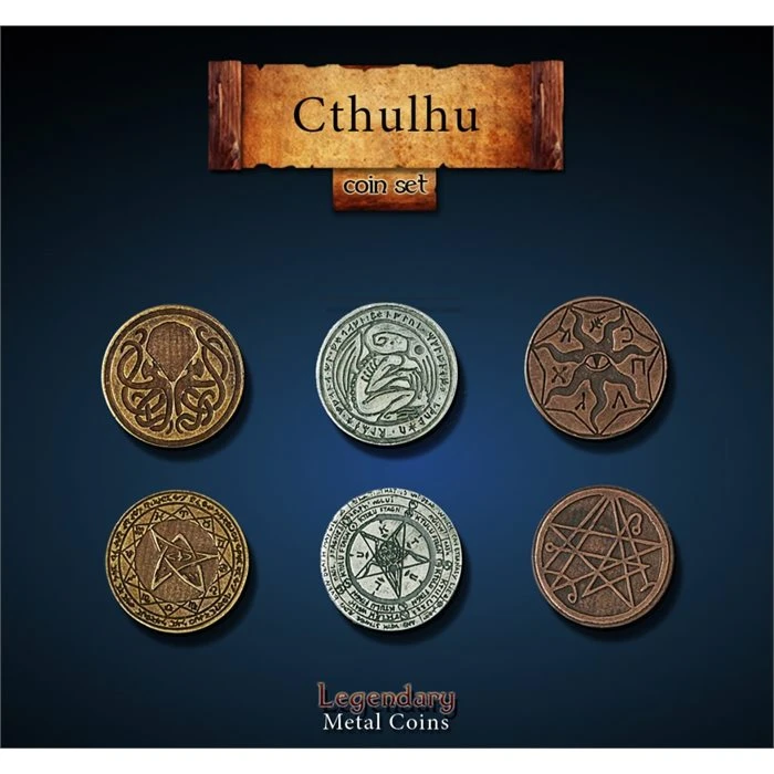 Legendary Metal Coins Season 5 by Drawlab - Cthulhu Coin Set - Gamefound