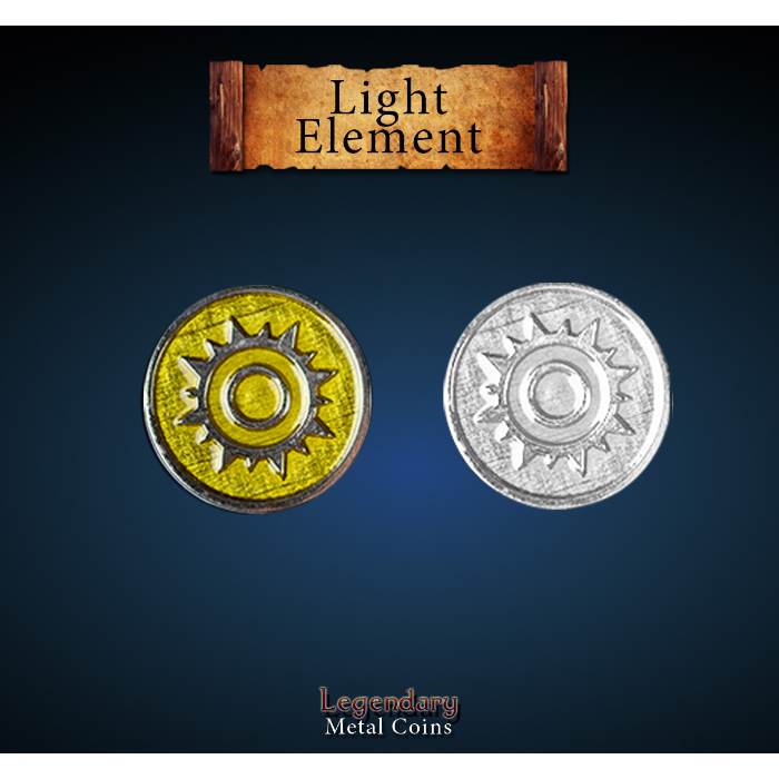 Legendary Metal Coins Season 5 by Drawlab - Elements Coin Set - Light ...