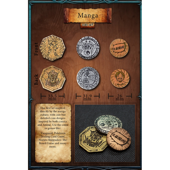 Legendary Metal Coins Season 4 by Drawlab - Manga Coins Set - Gamefound