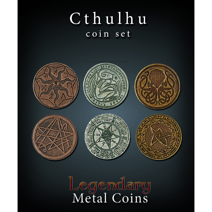 Legendary Metal Coins Season 4 by Drawlab - Cthulhu Coin Set - Gamefound