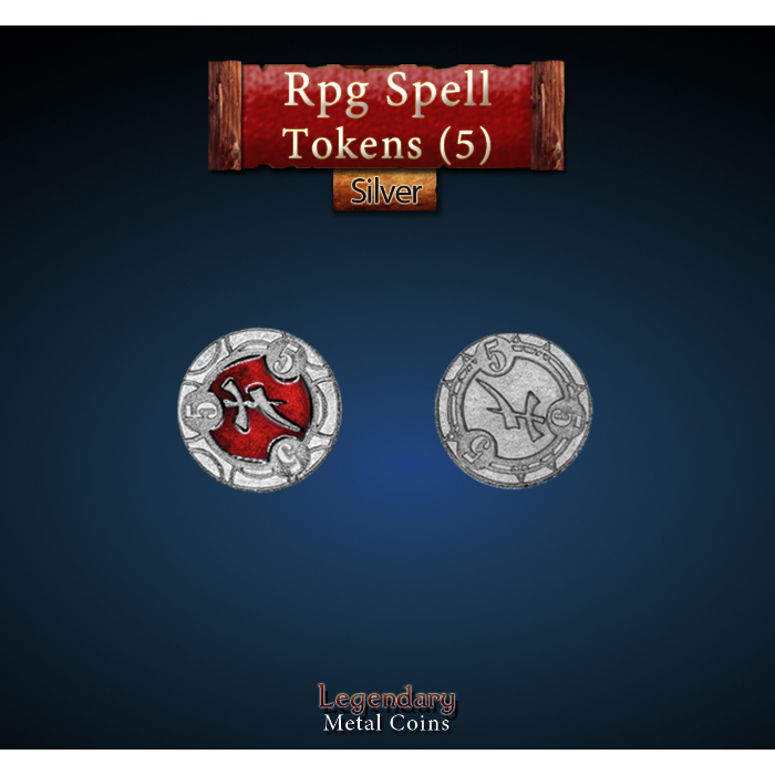 Legendary Metal Coins Season 4 by Drawlab - RPG Spell Token 5 - Gamefound