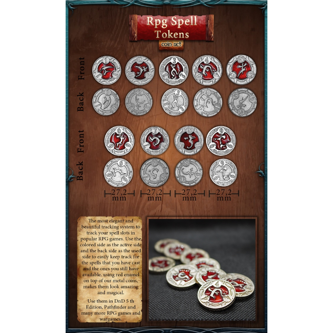 Legendary Metal Coins Season 4 by Drawlab - RPG Spell Tokens - Gamefound