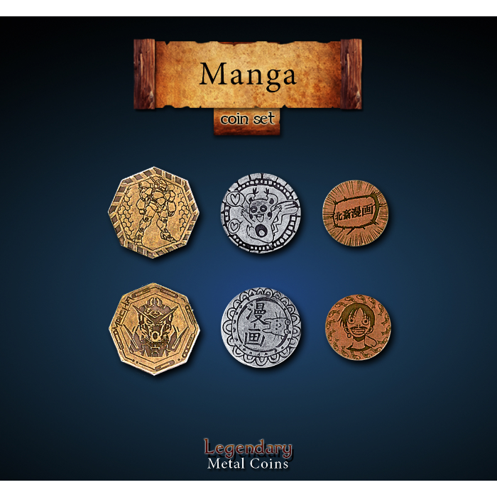 Legendary Metal Coins Season 4 by Drawlab - Manga Coin Set - Gamefound
