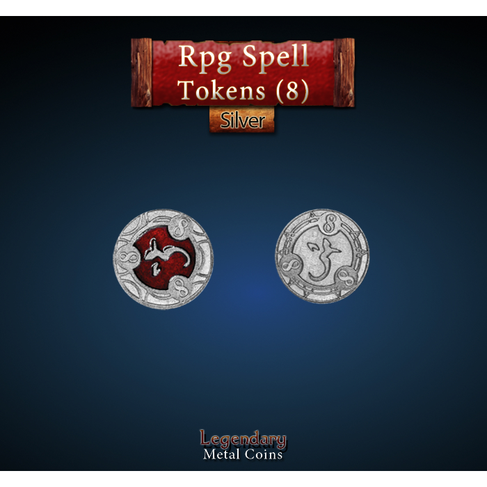 Legendary Metal Coins Season 4 by Drawlab - RPG Spell Token 8 - Gamefound