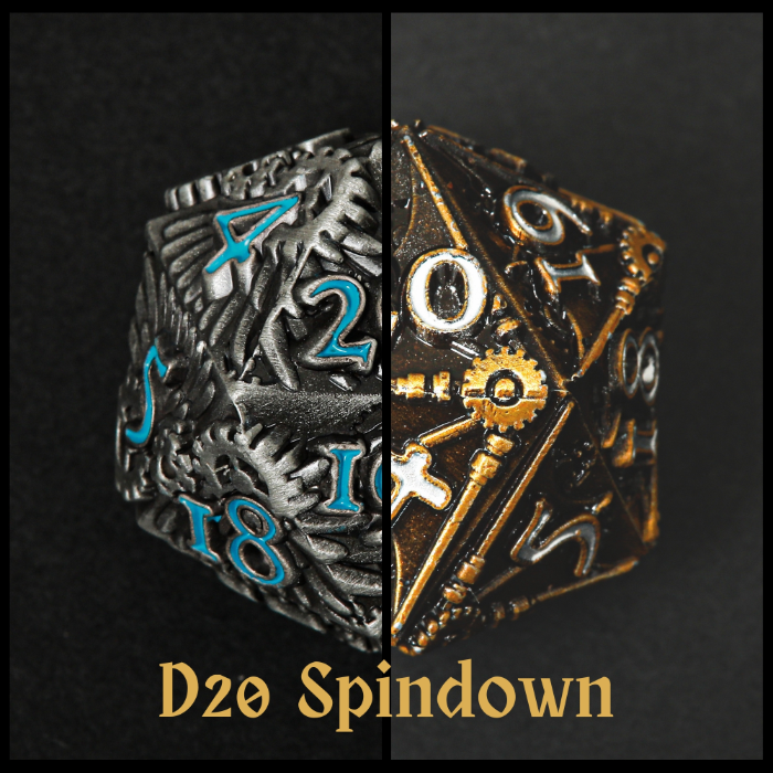 Angels and Demons - Polyhedral Metal Dice Sets plus D20 & D10 Spindown ...