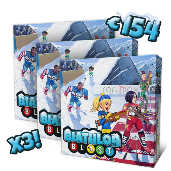 Biathlon Blast | The Skiing & Shooting Board Game by carlMax - Gamefound