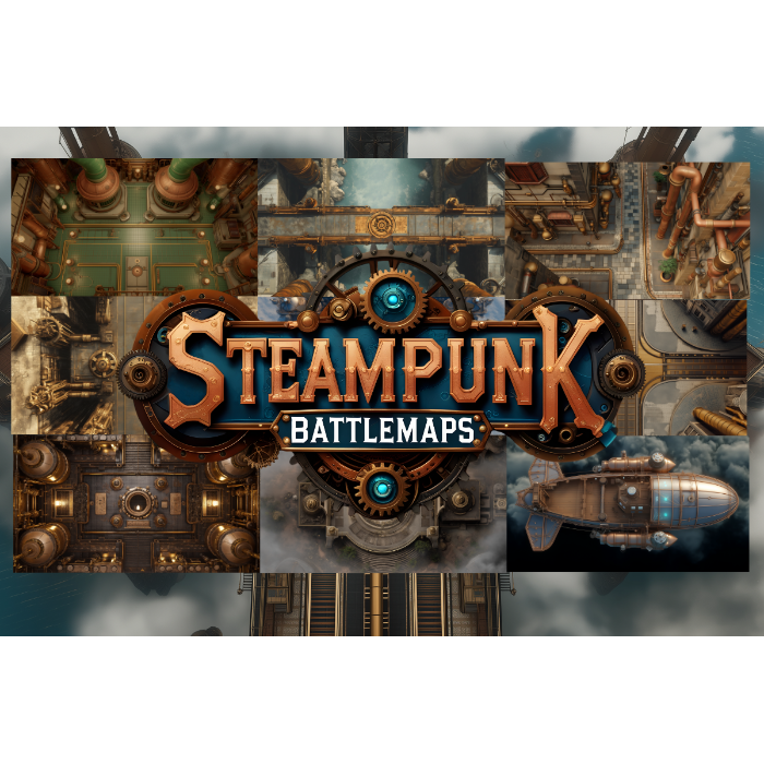450 Steampunk Battle Maps for TTRPG and VTT by Agnesagraphic - Gamefound