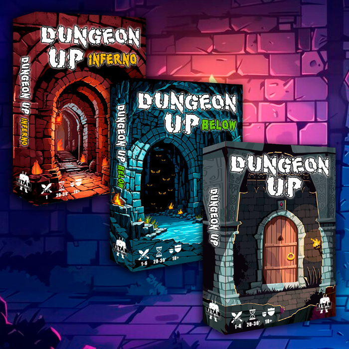 Dungeon Up + Below & Inferno Expansions (Print & Play) by Titan Boardgames - Gamefound