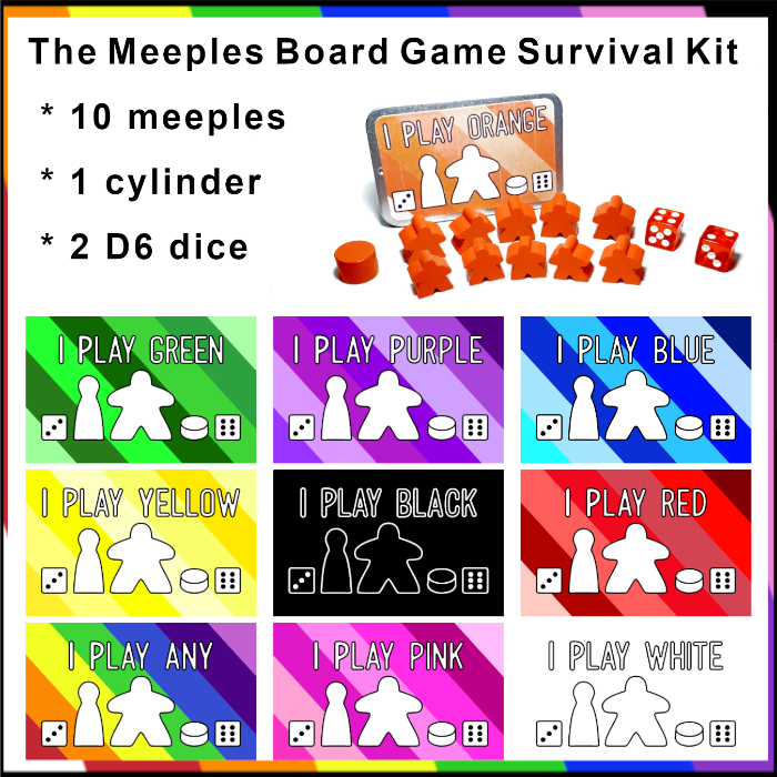 The Board Game Survival Kit by Atikin Games - Custom Meeples Board Game ...