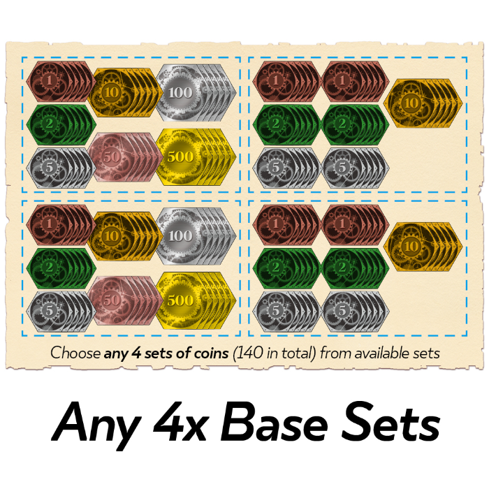 Rail Coins: Hexagonal Metal Coins for Train Games by Moaideas Game ...