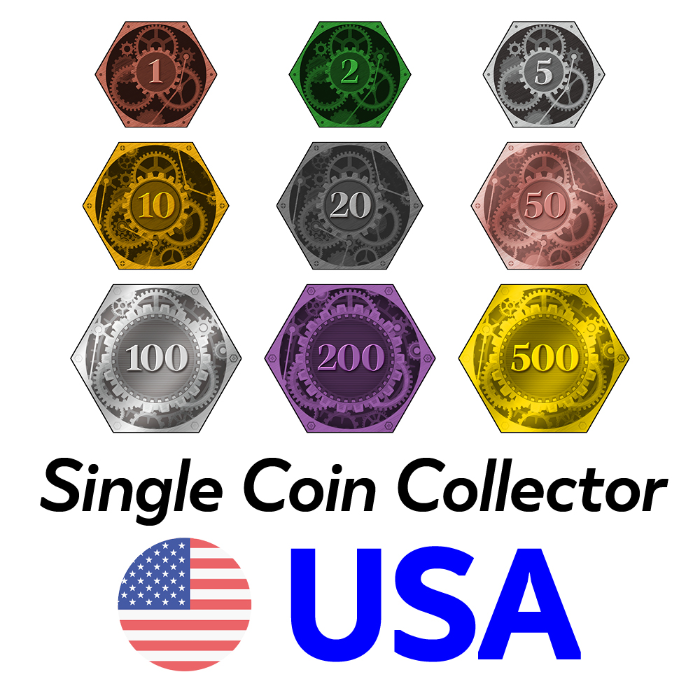 Rail Coins: Hexagonal Metal Coins for Train Games by Moaideas Game ...