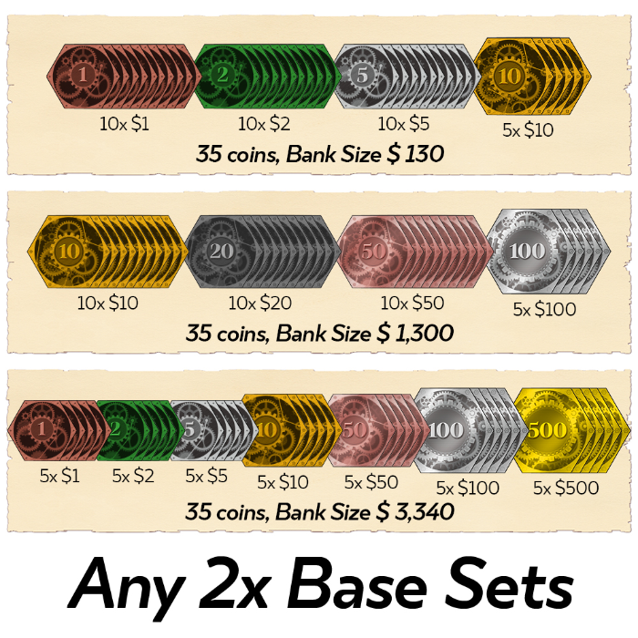 Rail Coins: Hexagonal Metal Coins for Train Games by Moaideas Game ...