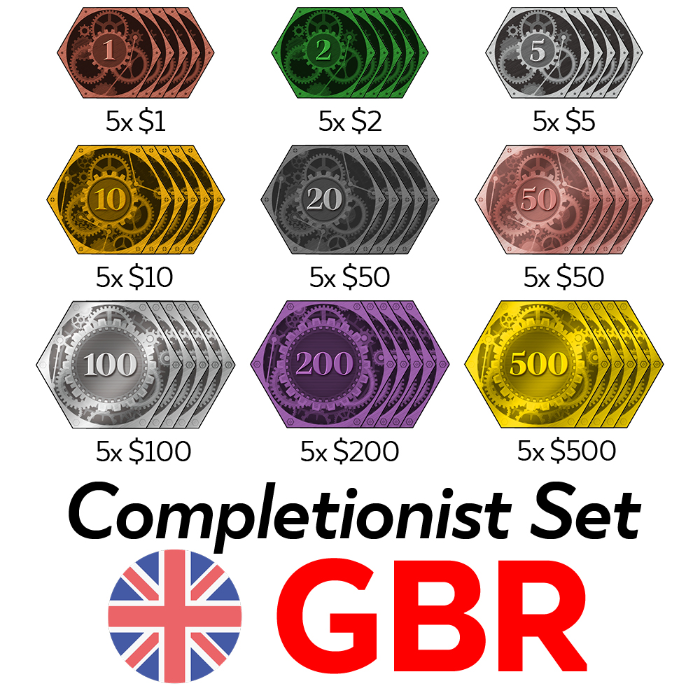 Rail Coins: Hexagonal Metal Coins for Train Games by Moaideas Game ...