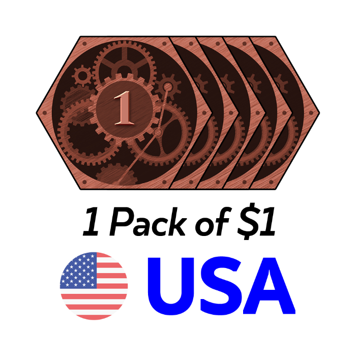 Rail Coins: Hexagonal Metal Coins for Train Games by Moaideas Game ...