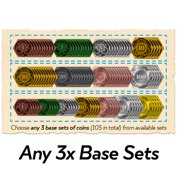 Rail Coins: Hexagonal Metal Coins for Train Games by Moaideas Game ...