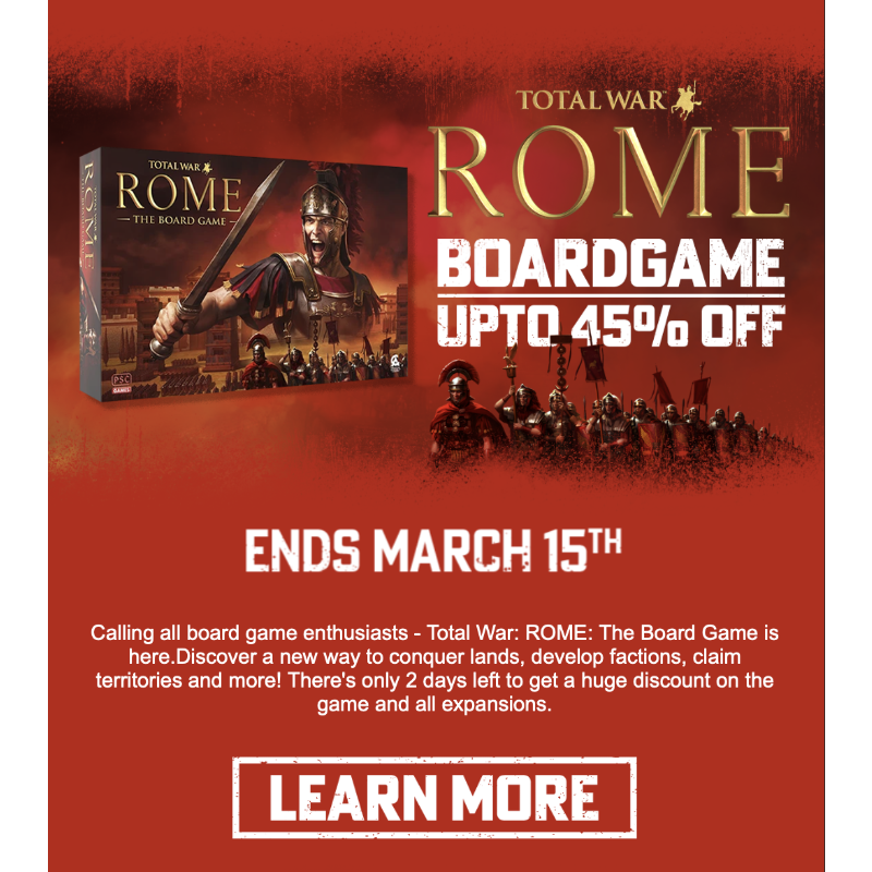 Total War: ROME: The Board Game by Colour Command & Combat Ltd ...