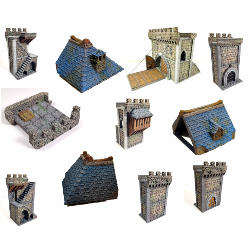 Castle System II - Magnetic Tabletop Terrain: More Towers, Dungeons ...