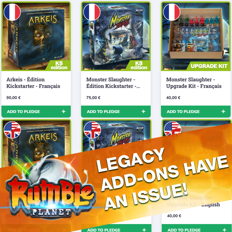 Rumble Planet by Ankama Boardgames - Oops, the Legacy add-ons have an ...