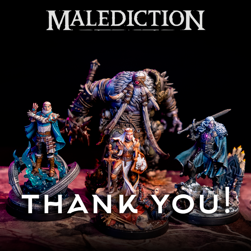 Malediction - Miniatures Card Game by Loot Studios - Thank you! - Gamefound