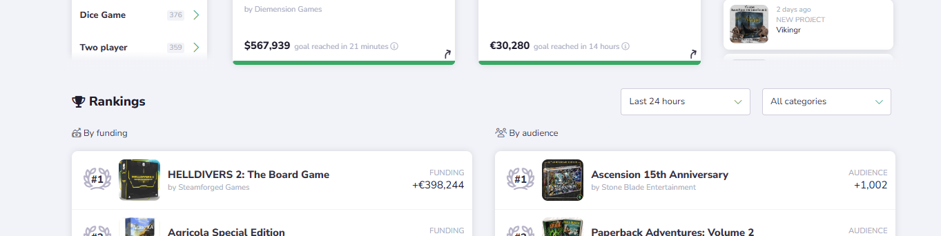 [What's new] Homepage Rearrangement & Stretch Pay Visibility - Gamefound