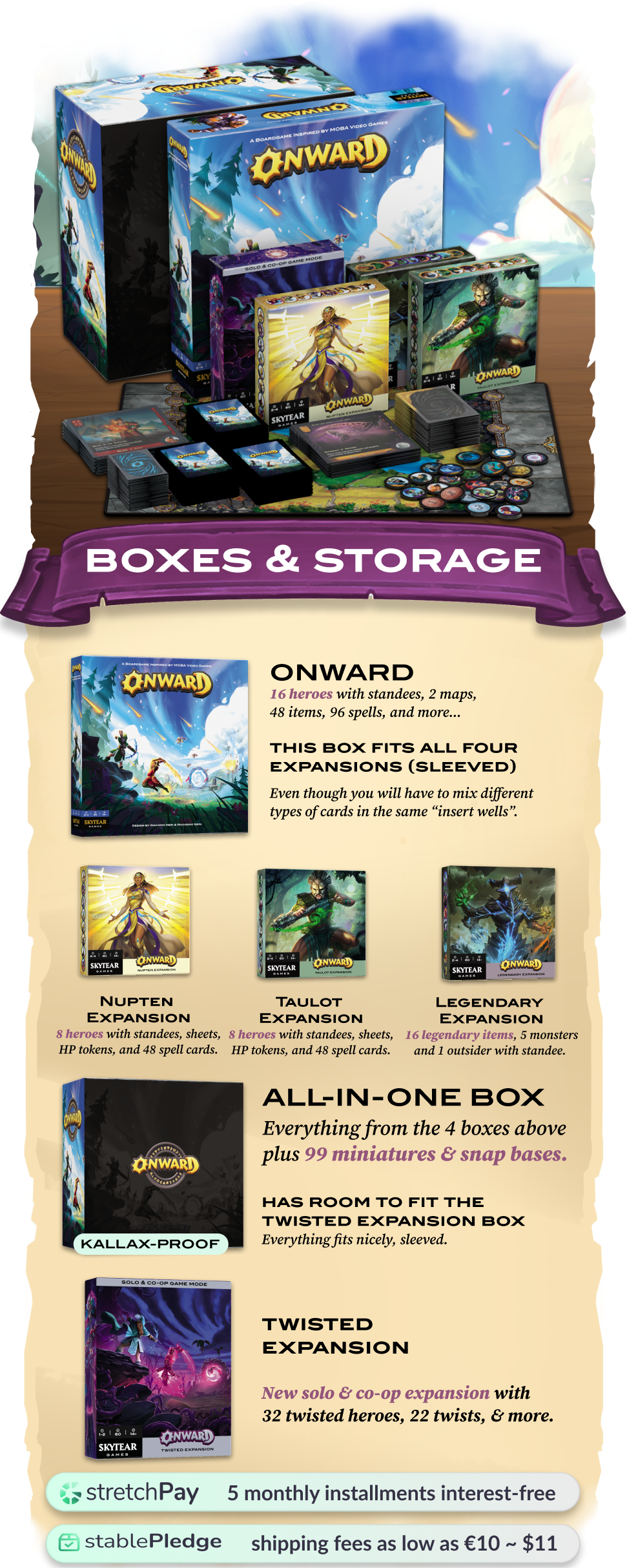 Onward: MOBA Board Game (Reprint & Solo Co-Op Expansion) by Skytear ...