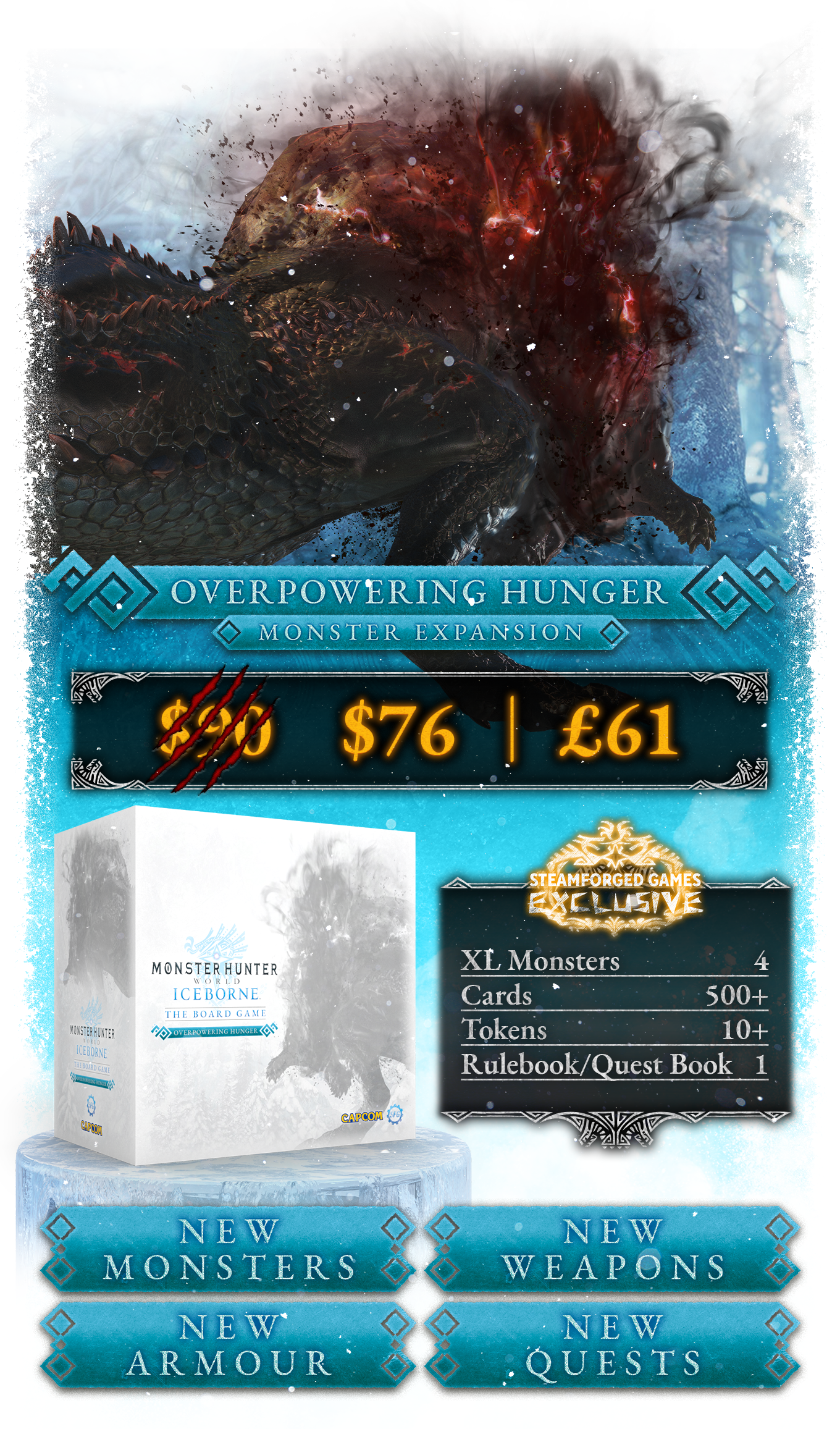 Monster Hunter World Iceborne: The Board Game by Steamforged Games ...