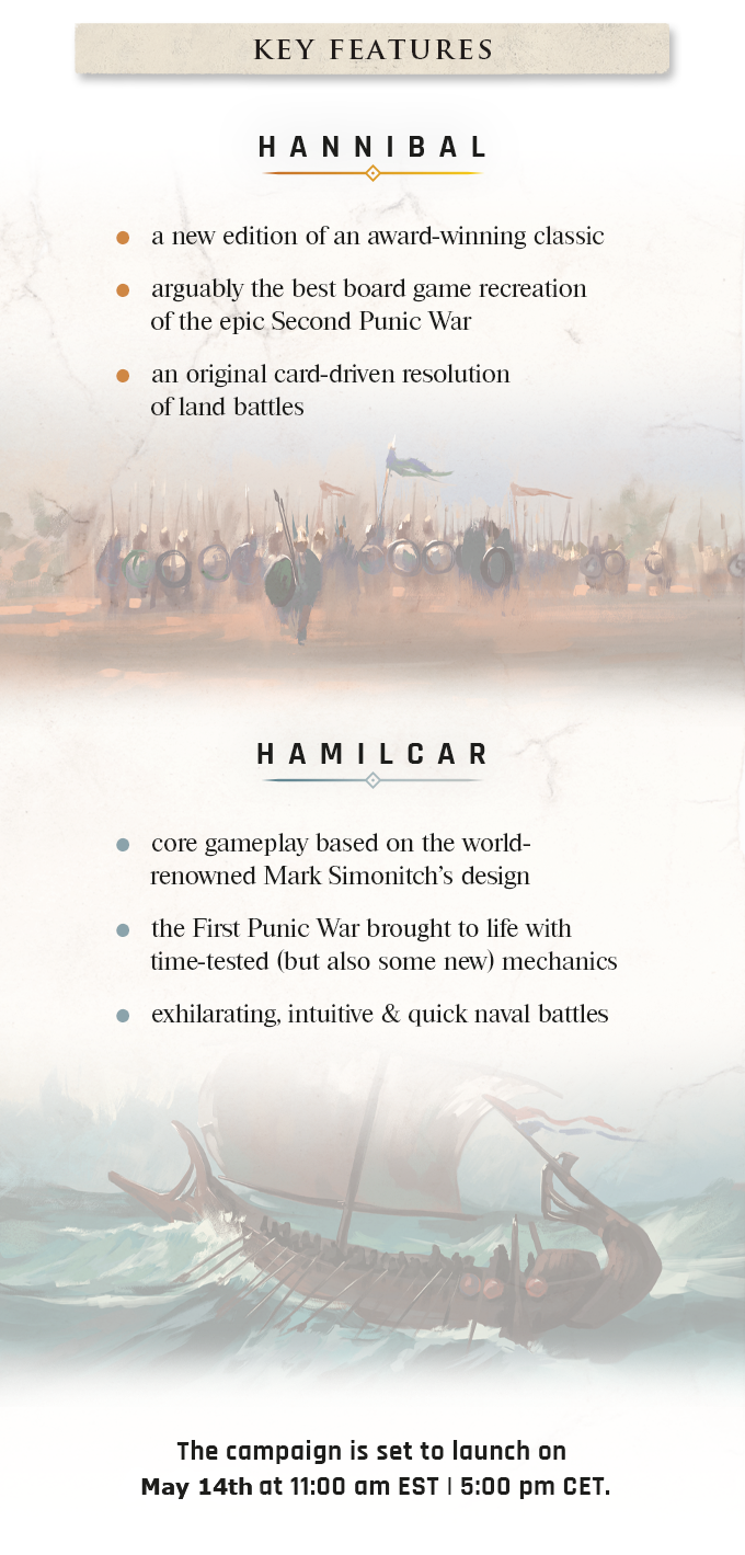 Hannibal & Hamilcar + Metal Minis by PHALANX - Gamefound