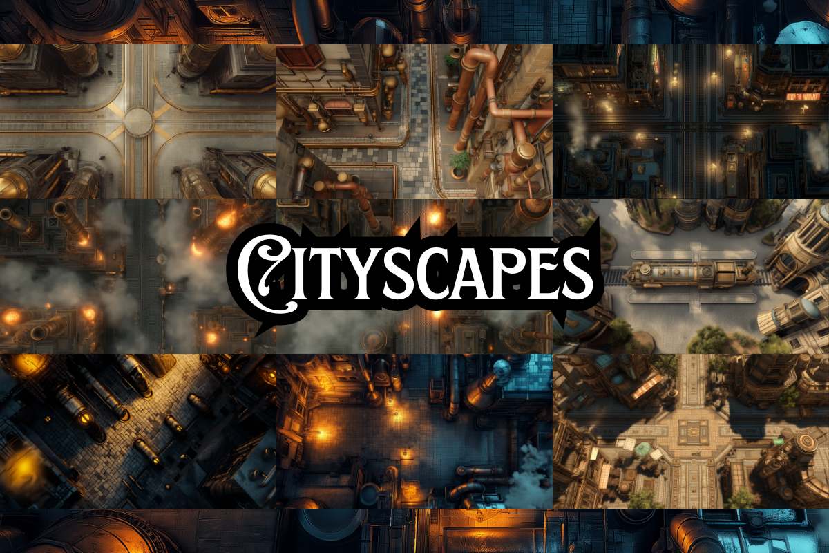 450 Steampunk Battle Maps for TTRPG and VTT by Agnesagraphic - Gamefound