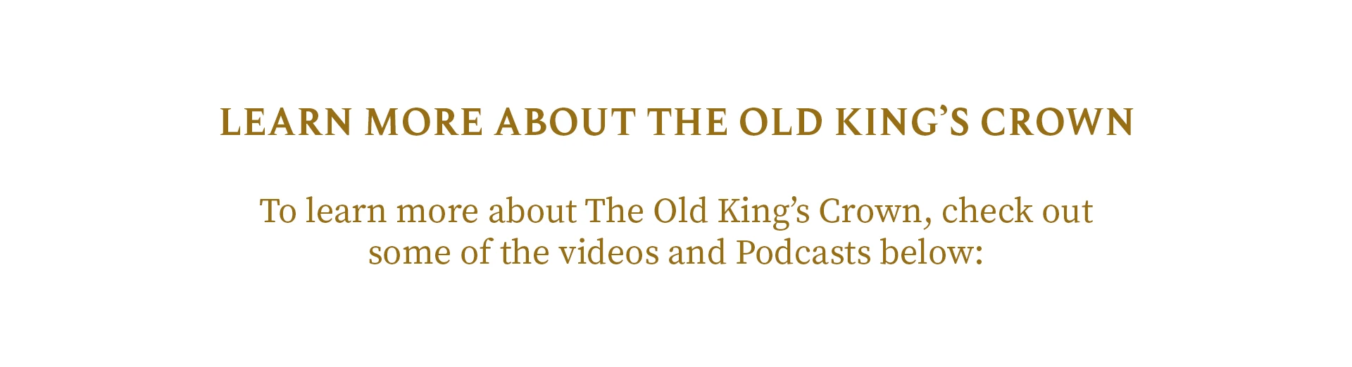 The Old King's Crown Second Printing & New Songs of Home Expansion by ...