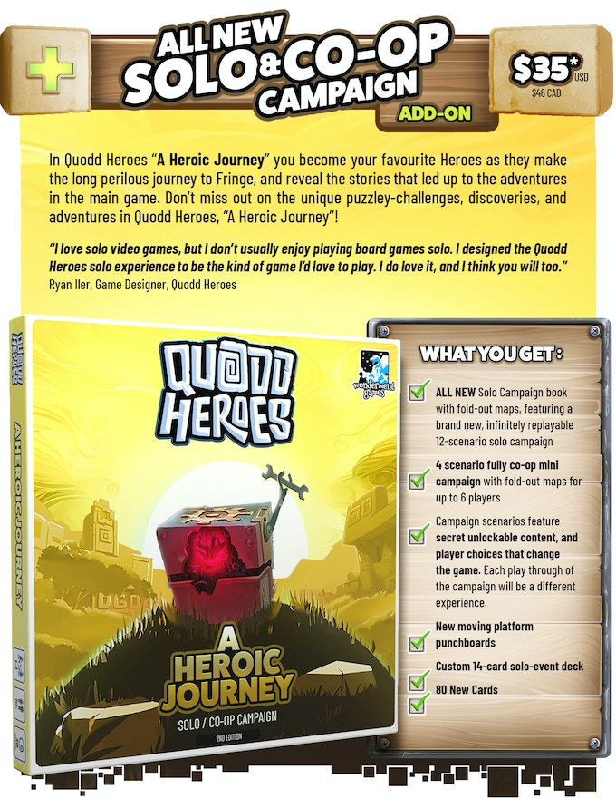 Quodd Heroes (2nd Edition) by Wonderment Games - HERO PLEDGE - All-In ...