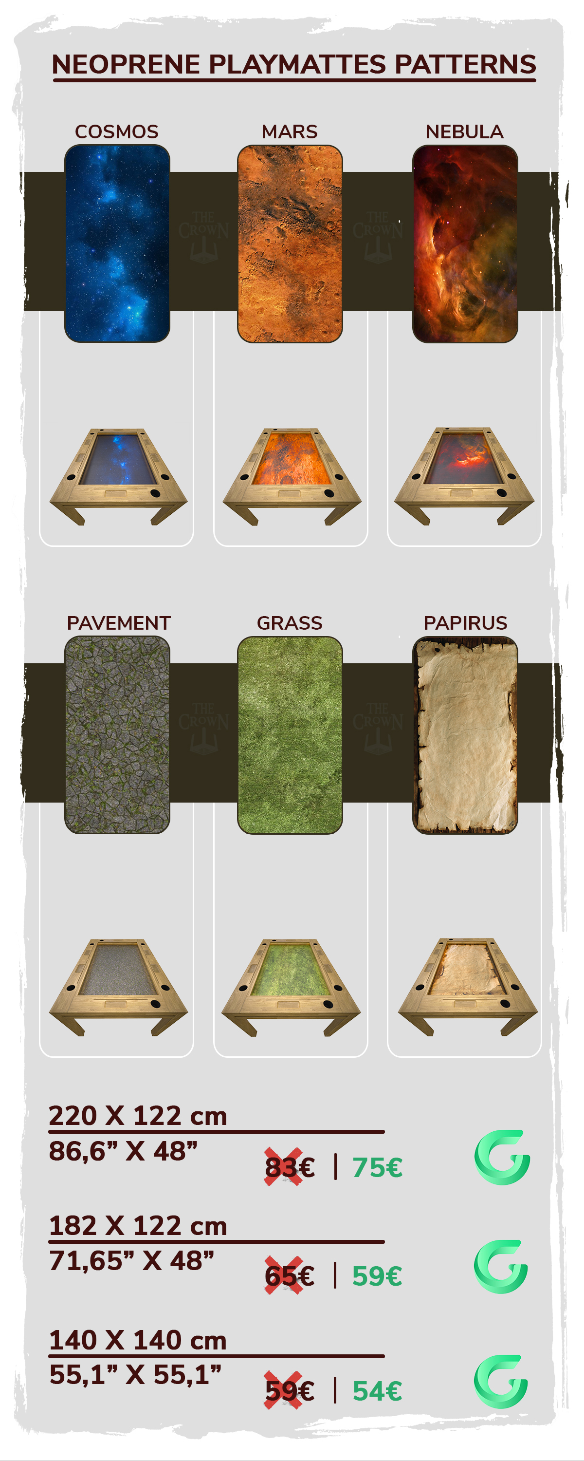 Tailor-made Board Game Tables by The Crown - Gamefound