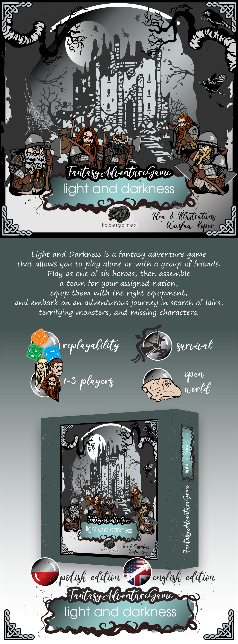 Fantasy Adventure Game LIGHT AND DARKNESS by kopergames - Gamefound