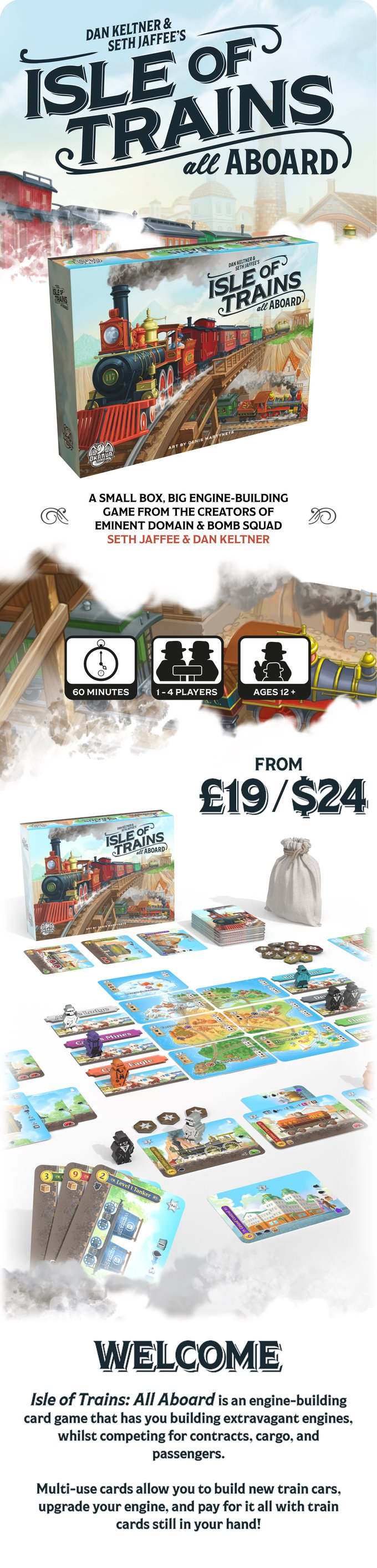 Pioneer Rails by Dranda Games - Isle of Trains: All Aboard Game Deluxe ...