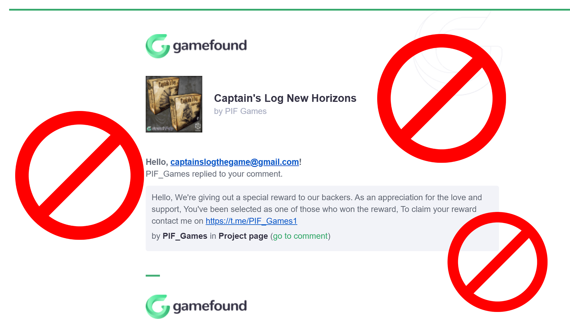 Captain's Log New Horizons by PIF Games - Important Warning Regarding ...