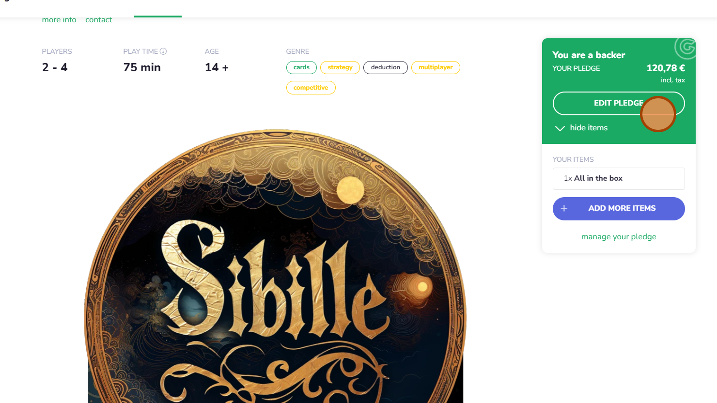 Sibille: a Tarot board game by MathOnGames - Gamefound