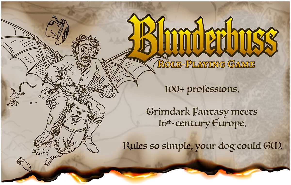Blunderbuss RPG by Archmage Arispen - Gamefound