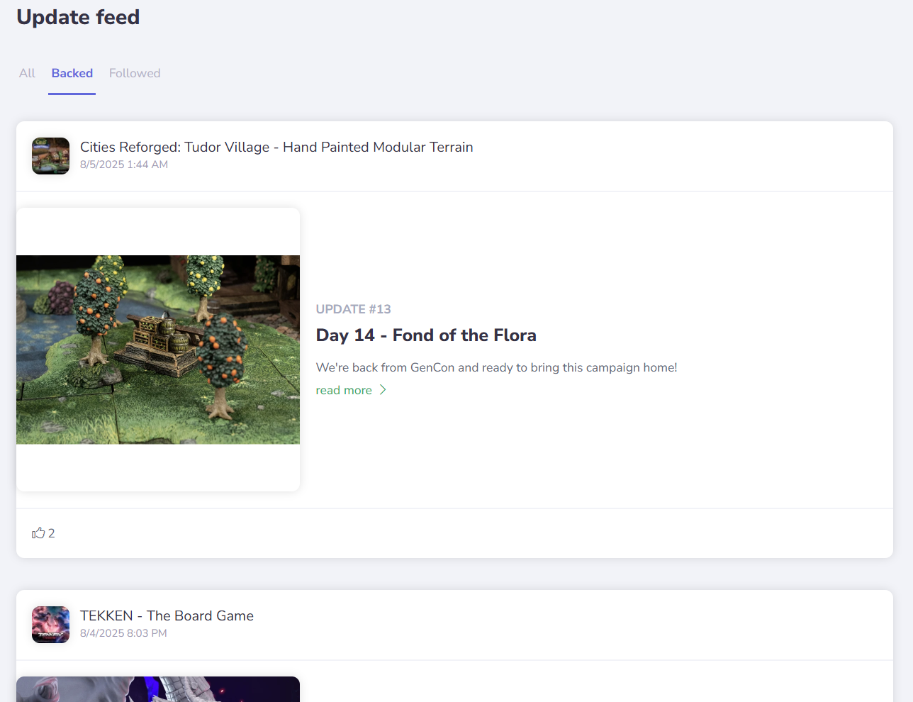 [What's New] Introducing My Projects 2.0 - Your Dashboard! - Gamefound