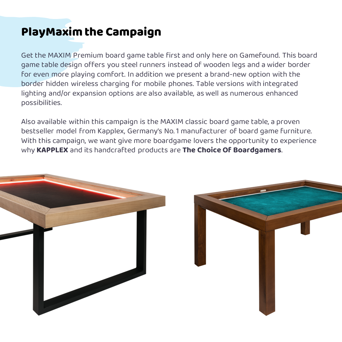 PlayMaxim: MAXIM Premium Board Game Table by Kapplex The Choice Of ...