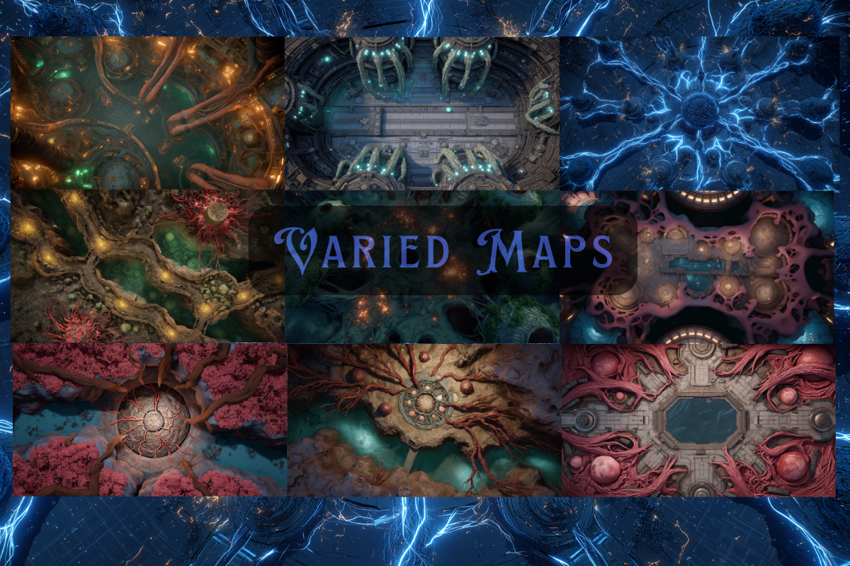 Sci-fi Battle Maps: Organic Invasion by Agnesagraphic - Gamefound