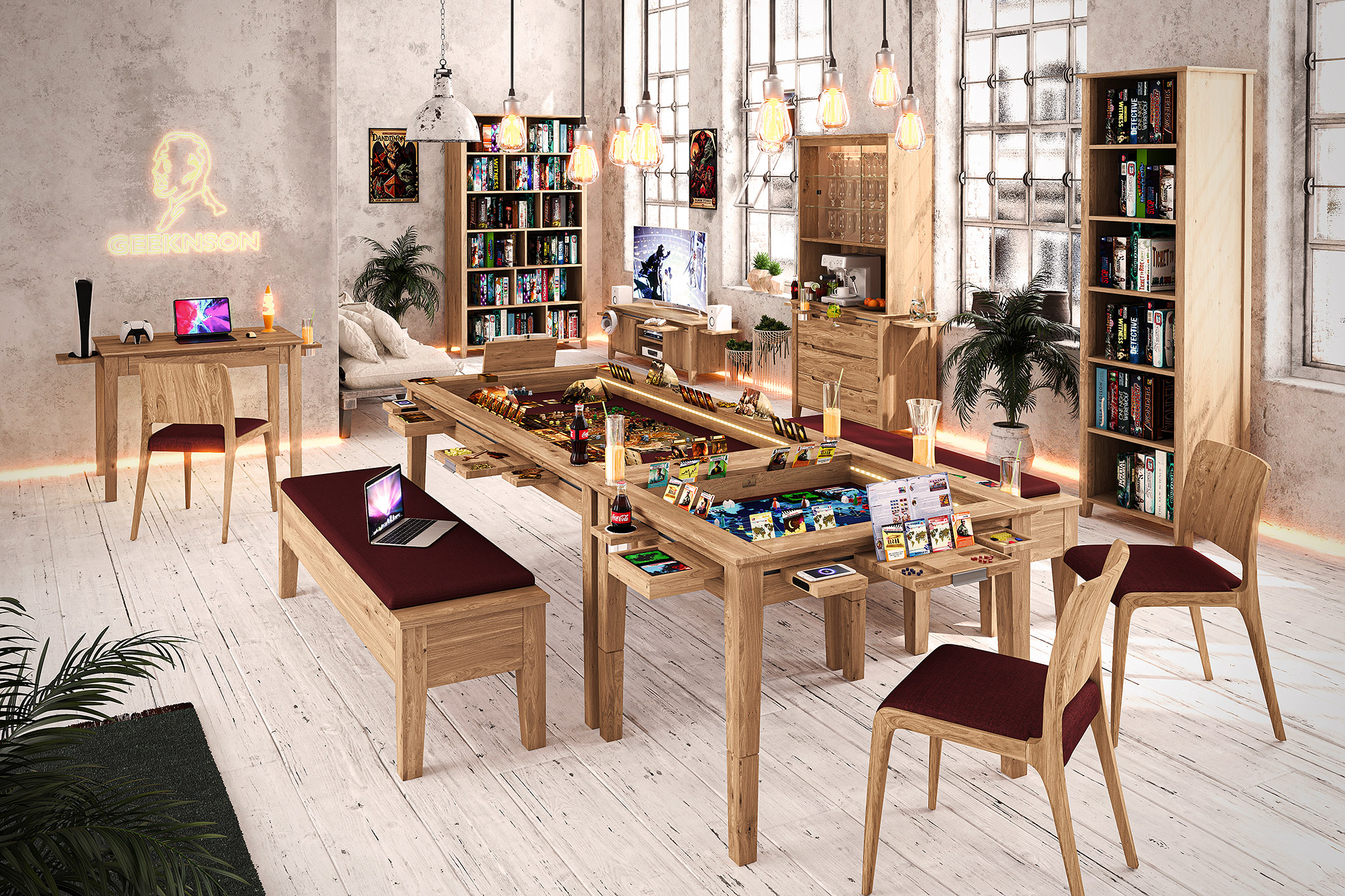 The Megan Plus - Board Game Table by Geeknson by Geeknson Team - Gamefound