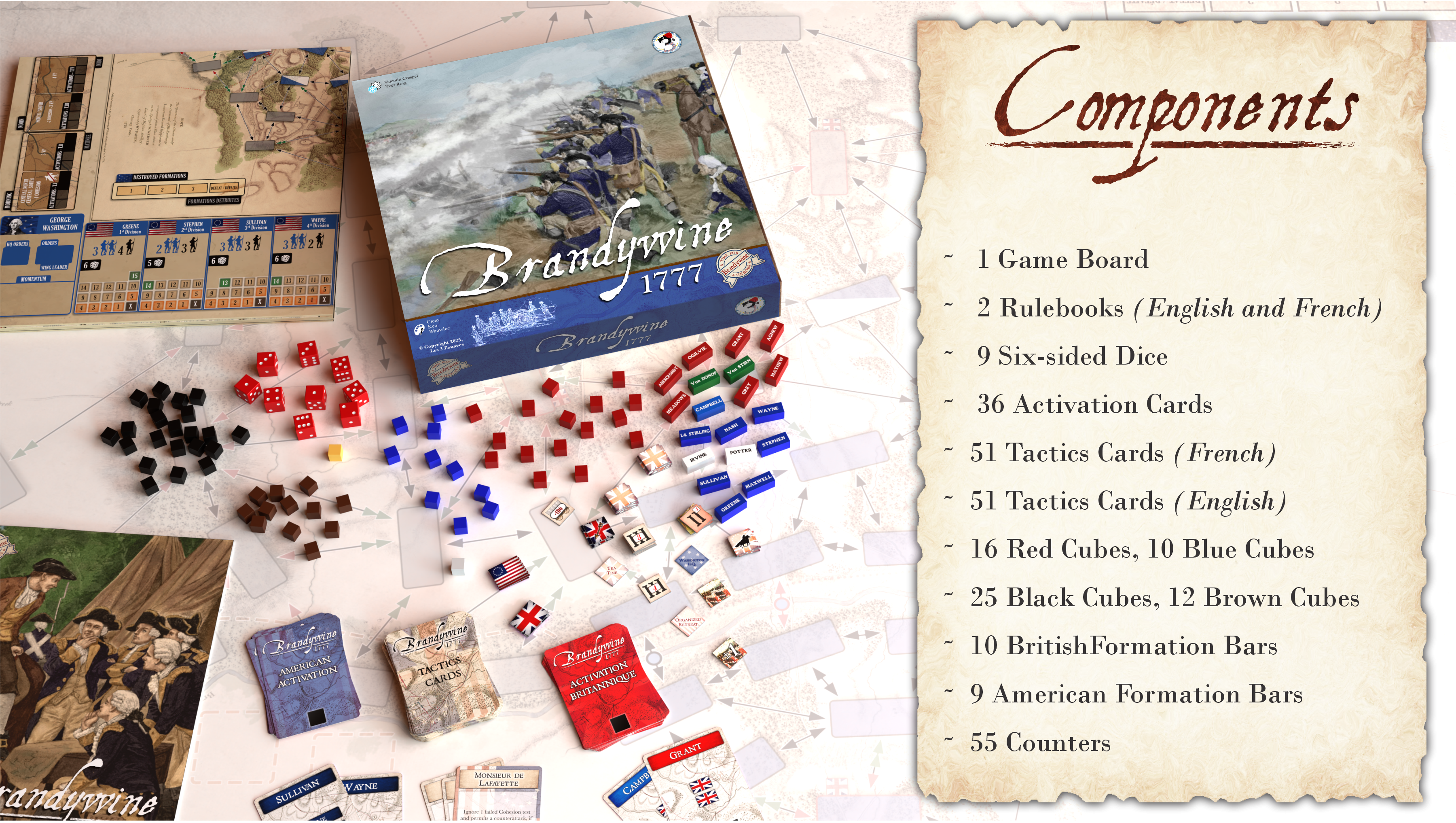Brandywine 1777 - A Time for Heroes by Les 3 Zouaves - Gamefound