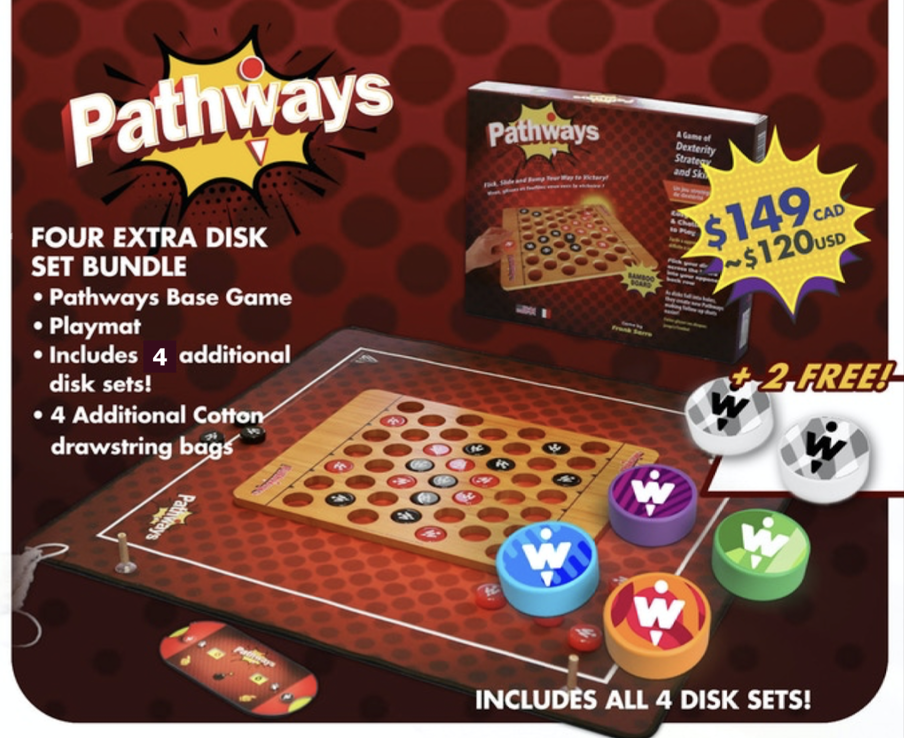 Pathways Game by Pathways - 4 extra disk sets Bundle - Gamefound