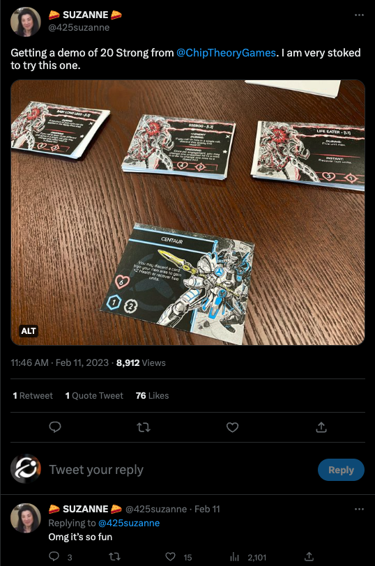 20 Strong by Chip Theory Games - Playtesting Closure, More Colorized ...